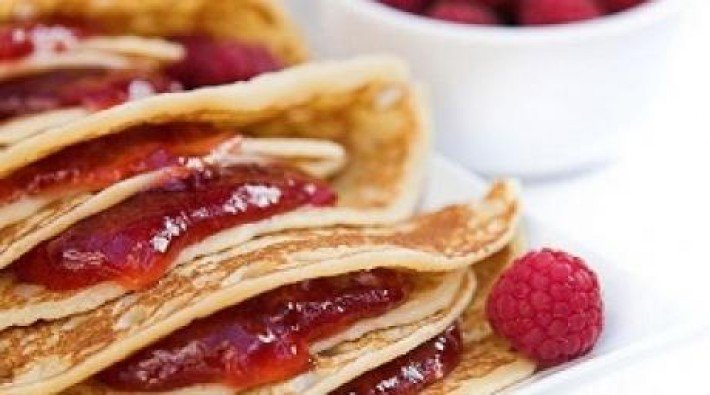Crepas Rellenas de Mermelada